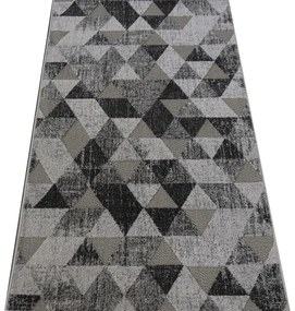 Berfin Dywany, Kusový koberec Lagos 1700 Grey (Dark Silver), 140x190, šedá, obývací pokoj