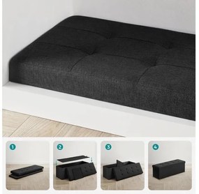 Taburet Soor s úložným prostorem černý