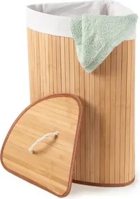 COMPACTOR Koš na prádlo Bamboo - rohový přírodní / 40 L / 35 x 35 x v6