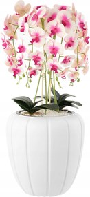 Orchidej umělý krémově růžový v květináči, kytice, květiny, V 90 cm, květináč bílý