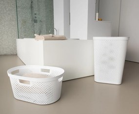 CURVER INFINITY DOTS 39L koš na čisté prádlo - bílý