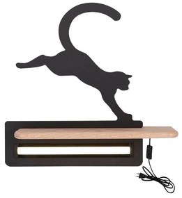 Černé dětské svítidlo Cat – Candellux Lighting