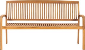Stohovatelná zahradní lavice s poduškou 159 cm masivní teak 3063317