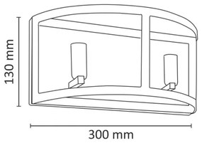 Nástěnné svítidlo BRESSO 2xE14/12W/230V