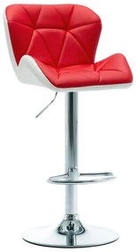 Barová stolička červená umělá kůže,  249674 HangarStore.cz
