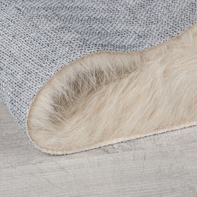 Kusový koberec Waffle Faux Fur Ivory, 180x290, béžová, obývacia izba, Flair Rugs