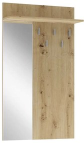Věšákový panel Lima se zrcadlem, dub artisan