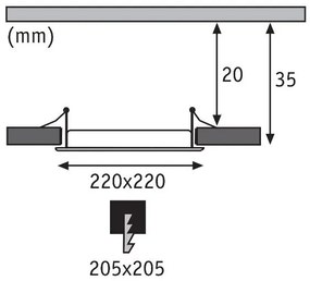 Paulmann 92066 - LED/18W IP44 Koupelnové podhledové svítidlo 230V