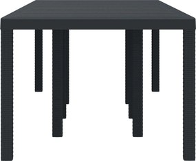 Zahradní stůl Antracit 250 x 100 x 73 cm polyratan 3378516