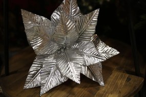 Stříbrná ledová vánoční růže 30cm