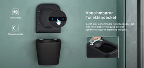design závěsný klozet DOPORRO DZ112 WC - BLACK - soft close