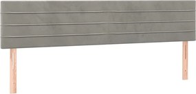 Box spring postel s matrací světle šedá 160x200 cm samet 3131027