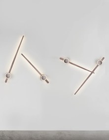 LED nástěnné svítidlo Kedo 80 hnědá