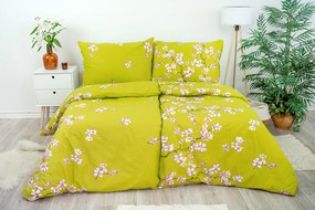 Stanex Ložní povlečení krepové sakura (LS253) rozměr: 140 x 220 + 90 x 70, Zapínání: Zip
