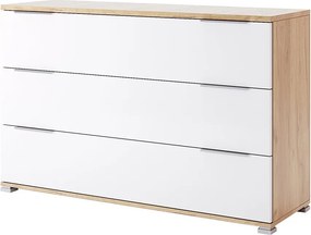 Komoda 3Š dub craft / bílý Asti