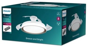 Philips-LED Stropní svítidlo s ventilátorem LED/35W/230V 5500/4000/2700K+DO zlat