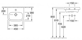 Villeroy & Boch Villeroy &amp; Boch ARCHITECTURA - Mydlo, 450x380x145 mm, bez přepadu, bílá alpin 43734601