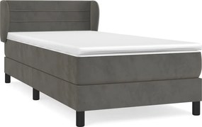 vidaXL Box spring postel s matrací 80 x 200 cm samet [3127521] Barva: Černá