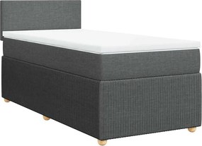 Box spring postel s matrací tmavě šedá 100 x 200 cm textil 3289661