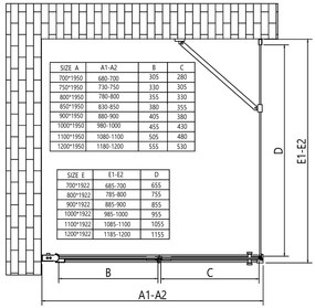 Erga Berlin, sprchový kout se skládacími dveřmi 70(dveře) x 70(stěna) x 195 cm, 6mm čiré sklo, chromový profil, ERG-V02-BERLIN-D070G070-CL-CR