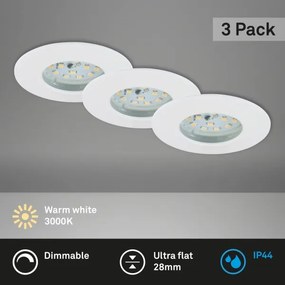 Briloner 7231-036 -SADA 3x LED Koupelnové podhledové svítidlo LED/5,5W/230V IP44