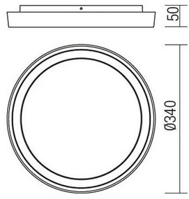 Redo 9184 - LED Venkovní stropní svítidlo BEZEL LED/30W/230V IP54 antracit