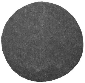 Koberec tmavě šedý kruhový ⌀ 140 cm DEMRE Beliani