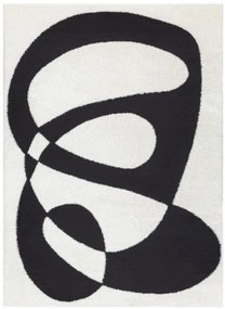 Dywany Łuszczów, Kusový koberec Mode 8531 abstract cream/black, 80x150, bílá, černobílá, kancelář