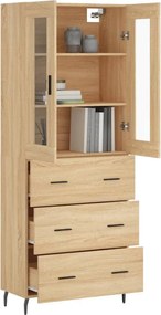 Skříň highboard dub sonoma 69,5 x 34 x 180 cm kompozitní dřevo 3198420