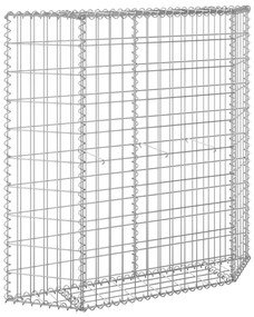 Gabionový vyvýšený záhon trapéz pozinkovaná ocel 100x20x100 cm