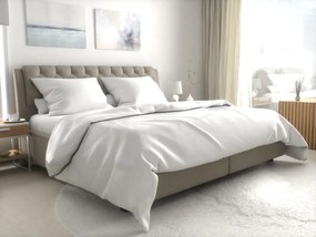 Hotelové povlečení atlas grádl bílé - proužek 4 mm česaná bavlna