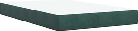 Box spring postel s matrací tmavě zelená 120 x 200 cm samet 3287713