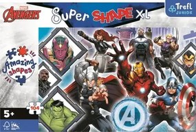 Trefl - Puzzle - Super Shape XL Avengers / 104 dílků / 60 x 40 cm / vě