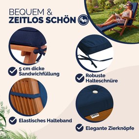 Detex Modrý polstr na lehátko 173×43×6 cm – Detex®