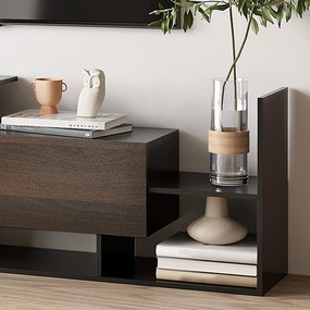 HOMCOM Sada nábytku do obývacího pokoje - Stojany na TV pro TV do 165 cm nebo konzole pro TV do 102 cm se stojanem na TV 153,6x25x42 cm a nástěnnou p…