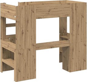Rám patrové postele se stolem Artisanový dub 80 x 200 cm 3410450