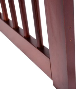 Costway Ochranná brána Čtyřdílná ochrana dveří pro psy Káva – 203 × 76 × 1,8 cm