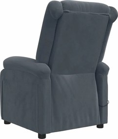 Elektrické polohovací křeslo tmavě šedé samet 3098394