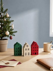 Sinsay - Stojící dekorace ve tvaru domů 3 pack - vícebarevná