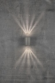 NOR 49701010 Venkovní nástěnné svítidlo Canto 2 2x6W LED šedá čirá - NORDLUX