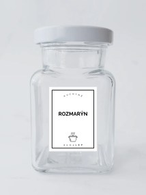 Samolepka na kořenky ROZMARÝN bílá 3 × 4 cm tučné písmo