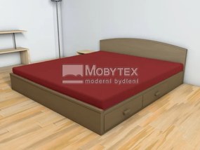 MATĚJOVSKÝ Prostěradlo vínové Froté Exkluziv 180x200/25