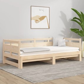 vidaXL Výsuvná postel masivní borovice 2x (80 x 200) cm [820319] Barva: Přírodní