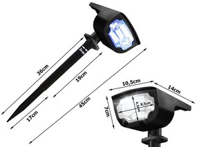 Verk Group Barvy solárních zahradních lamp poháněných led svítidly