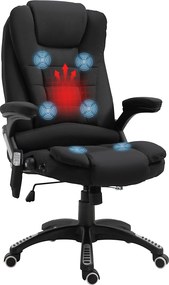 Vinsetto kancelářská židle s vibracemi, ergonomická pracovní židle s ohřevem, polohovací funkce, výškově nastavitelná exekutivní židle s dálkovým ovlá