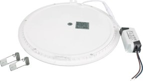 LED Solution Bílý vestavný LED panel kulatý 300mm 24W Barva světla: Studená bílá 102704