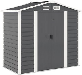 Zahradní domek Outsunny 2,36 m² 213x120x194 cm Exteriérové úložiště se zesíleným podstavcem (podlaha není součástí) Posuvné dveře s visacím zámkem a o