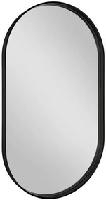 Sapho AVONA oválné zrcadlo v rámu 40x70cm, černá mat AV400