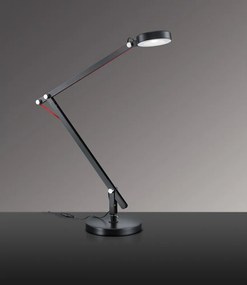 Černá LED stolní lampa s ohybatelnou konstrukcí (výška 90 cm) Amsterdam – Trio
