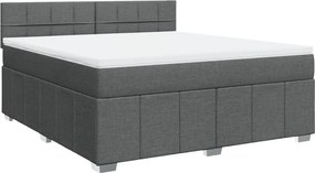 Box spring postel s matrací tmavě šedá 180x200 cm textil 3289448